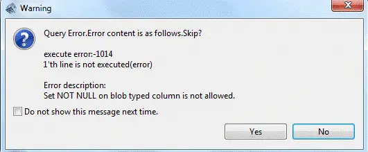 Set NOT NULL on blob typed column is not allowed - Techyv.com Set NOT NULL on blob typed column is not allowed - Techyv.com